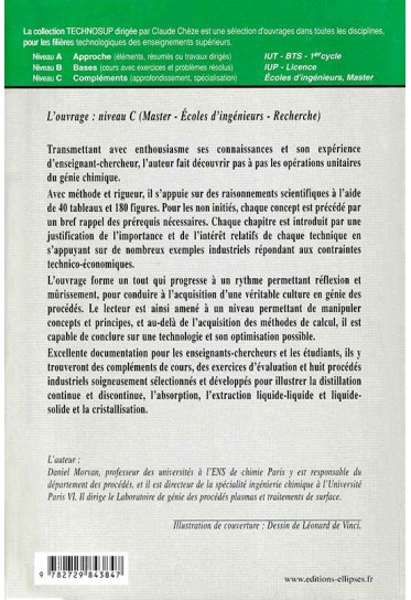 Génie chimique: les opérations unitaires